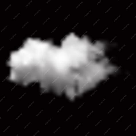 Una Nube En El Cielo Fondo Negro Vector Premium