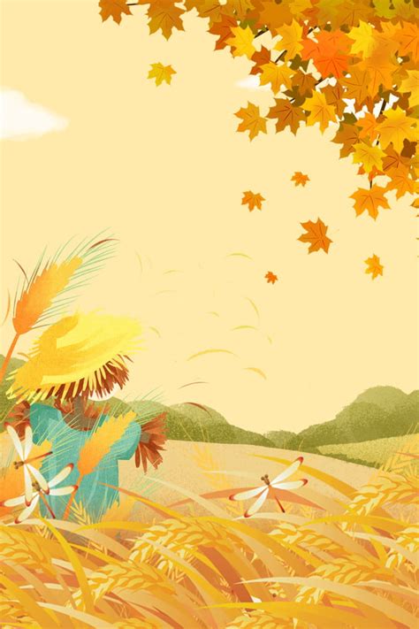 가을 허수아비 늦은 가을 문학 배경 배경 화면 및 일러스트 무료 다운로드 Pngtree