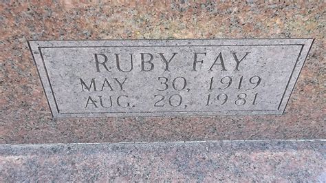 Ruby Fay Spencer Knight 1919 1981 Find A Grave Memorial