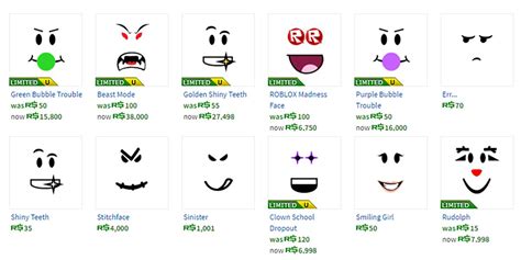 What Is The Cheapest Roblox Limited Face At Charles Mcavoy Blog
