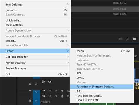 Solved How To Export A Sequence To A New Project Adobe Product Community 10390076