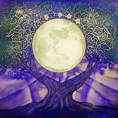 Moon Sun Tree Of Life Art Print Free Stock Photo Public Domain Pictures