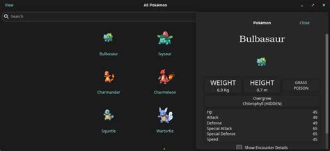 Starrydex Pokédex Application