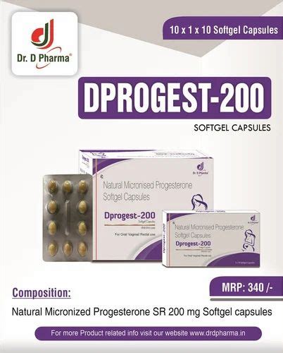 Natural Micronised Progestrone 200mg Softgel Capsules At ₹ 3400box