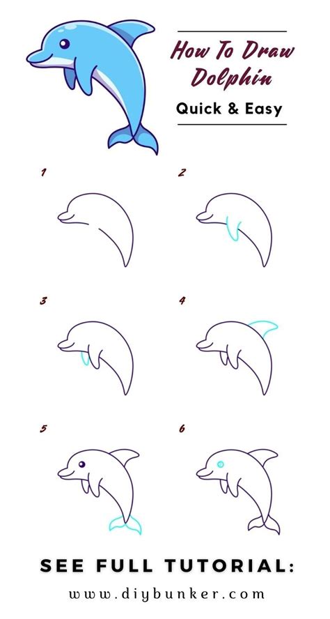 How To Draw A Dolphin Easy Step By Step Dolphin Drawing With Video Artofit