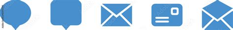 SMS And Email Icon Design Email Message Icon Message Notification Closed Mail Envelope Icon