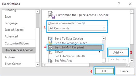 How To Enable “send To Mail Recipient” In Excelword Techbout