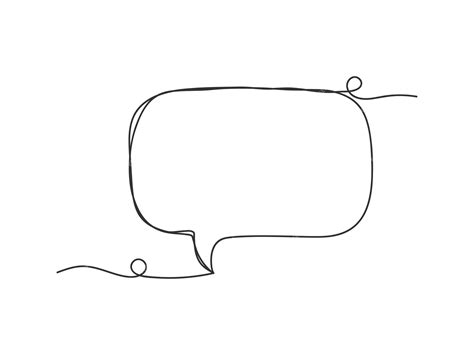 Premium Vector Speech Bubble In Continuous One Line Drawing Isolated