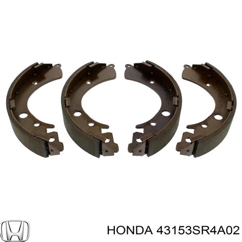 43153sr4a02 Honda Колодки тормозные задние барабанные