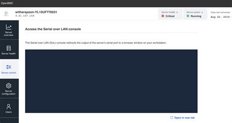 Gui Fed Safari Sol Console Does Not Display Data · Issue 1102 · Ibm Openbmc Dev · Github