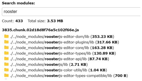 package size bloat · issue 1864 · microsoft roosterjs · github
