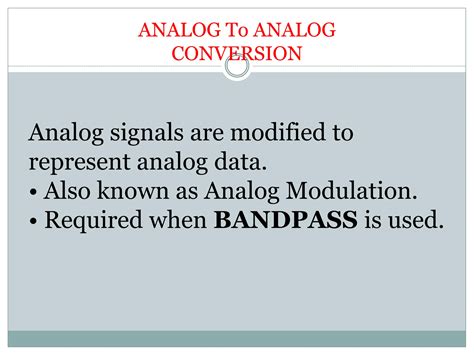 Analog To Analog Conversion Networking Pptx