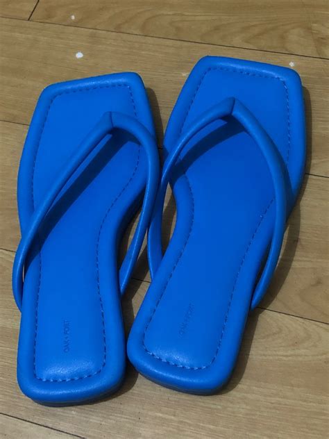 Oakandfory Blue Sandals Womens Fashion Footwear Flats And Sandals On