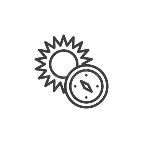 Compass Sun Stock Illustrations 14035 Compass Sun Stock