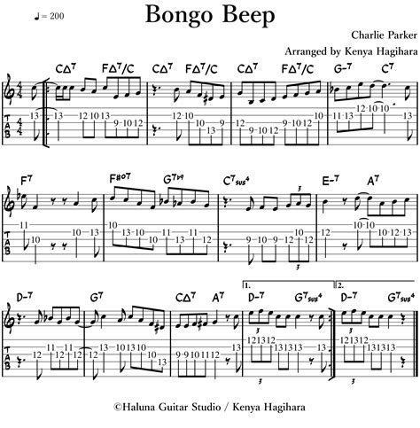 Bongo Beep By Charlie Parker Haluna Guitar Studio