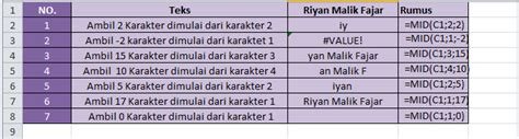 Rumus Left Mid Right Dalam Excel