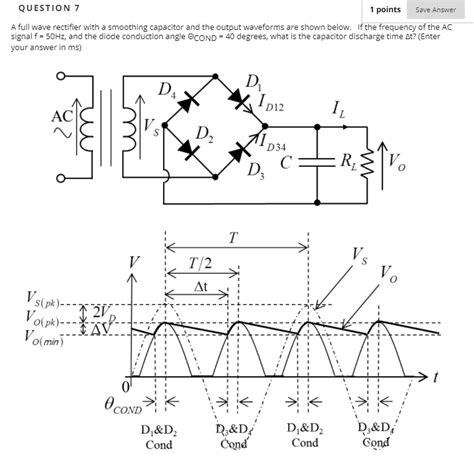 Solved Question 7 A Full Wave Rectifier With A Smoothing