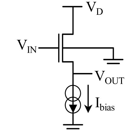Schematic Representation Of A Unitary Voltage Gain Source Follower Download Scientific Diagram