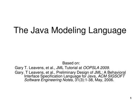 ppt the java modeling language powerpoint presentation free download id 5117967