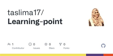 Github Taslima Learning Point