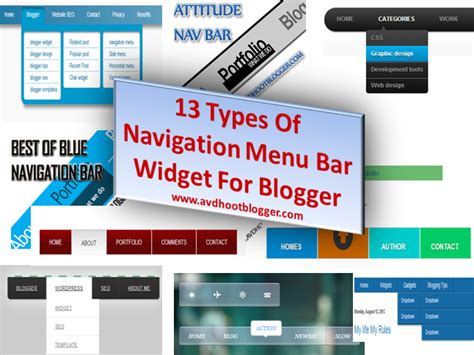 13 Types Of Navigation Menu Bar Widget For Blogger Avdhootblogger Is
