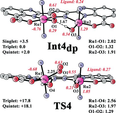 Optimized Structures Of Intermediates And Transition State For O 2