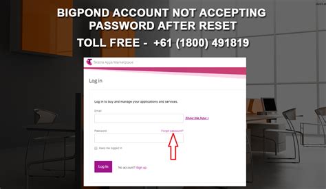 Bigpond Account Not Accepting Password After Reset` Bigpond Online