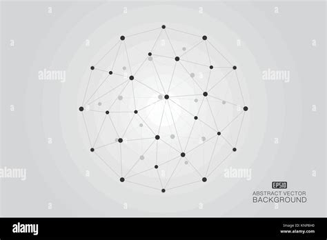Vector Wireframe Connecting Earth Sphere Globe Connection Concept Globe Structure Connect