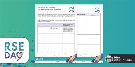 Free Reframing Negative Thoughts Worksheet Rse Day Worksheets