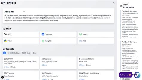 Nextjs Fastapi Langchain Openai React Chatbot Ai Portfolio Ahsan Javed