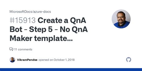 Create A Qna Bot Step 5 No Qna Maker Template Available · Issue 15913 · Microsoftdocsazure