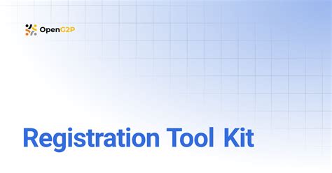 Registration Tool Kit Openg2p Docs