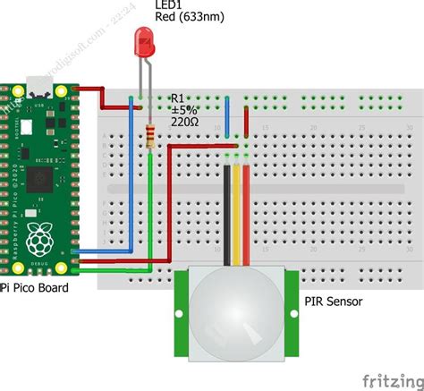 Pir Motion Sensor On Raspberry Pi Pico Using Micropython Raspberry Pi Motion Sensor Raspberry