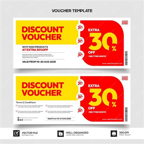 Premium Vector Modern Simple Discount Voucher Template Design