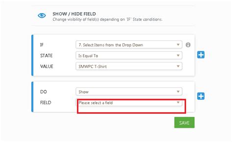 Missing Field For The Condition