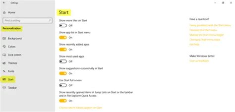 Personalization Settings In Windows 10