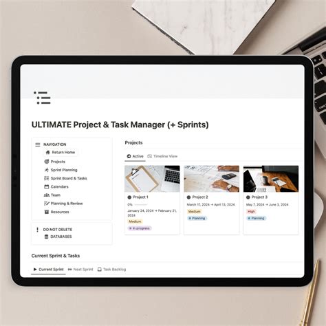 Ultimate Project And Task Manager Notion Template The Organized Notebook