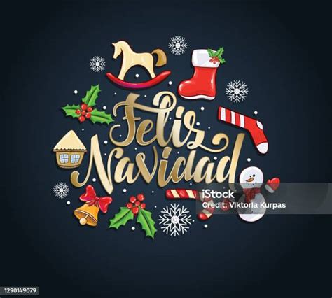 메리 크리스마스 2021 벡터 일러스트레이션 손으로 쓴 글자 펠리즈 나비다드는 브로셔 기프트 카드 전단지 및 엽서용 그래픽을 디자인합니다 스페인어에서 번역 메리 크리스마스