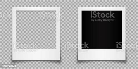 두 개의 빈 사진 프레임 컬렉션 사진 프레임 검정 및 빈 스톡 벡터 즉석 인화 전송에 대한 스톡 벡터 아트 및 기타 이미지 즉석 인화 전송 즉석카메라 액자 Istock