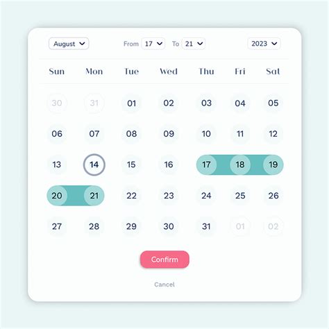 Date Picker Ui Design By Kam On Dribbble