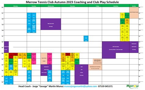 Tennis Schedule Merrow Lawn Tennis Club Guildford Surrey Merrow