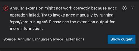 Ngcc Process Fails With Vscode Versions 1621 And Above · Issue 1565