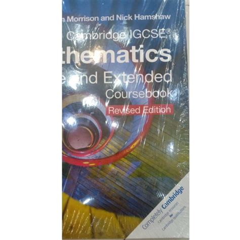 จัดส่งฟรี Cambridge Igcse Mathematics Core And Extended Coursebook With Cd Rom And Igcse