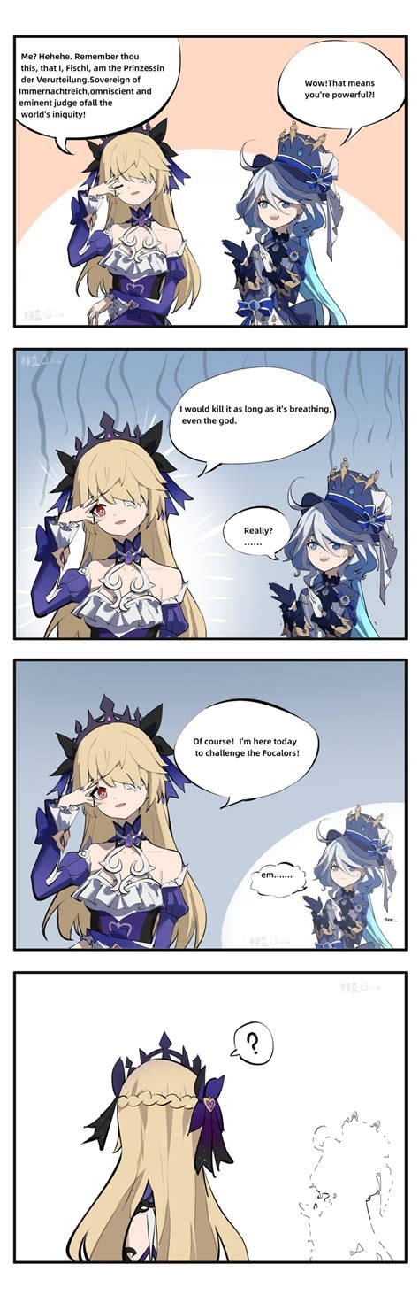 Fischl Furina And Fischl Genshin Impact Drawn By Qixia Danbooru