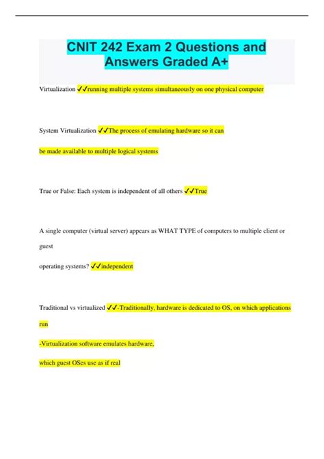 CNIT Exam Questions And Answers Graded A CNIT Stuvia US