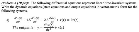 solved problem 6 10 pts the following differential