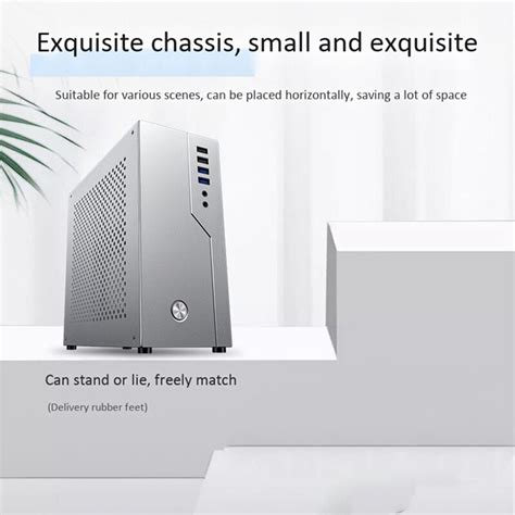 Mini ITX Computer Case All Aluminum Soft HTPC Offi Grandado