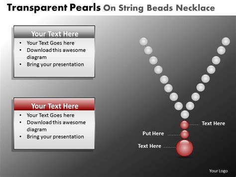 Transparent Pearls On String Beads Necklace Powerpoint Slides And Ppt
