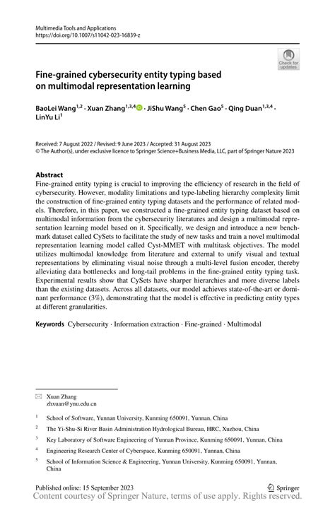 Fine Grained Cybersecurity Entity Typing Based On Multimodal