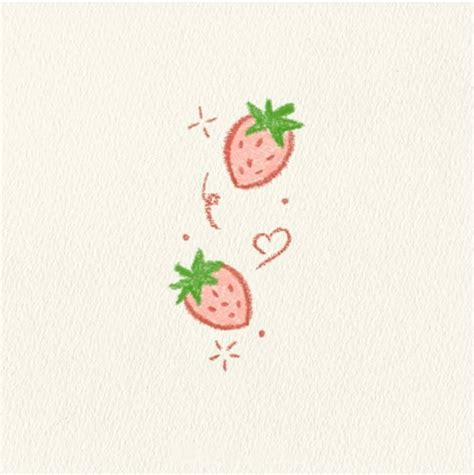 Cute Strawberry Doodles With Hearts Strawberry Vine Drawing Easy Strawberries Drawing Cute